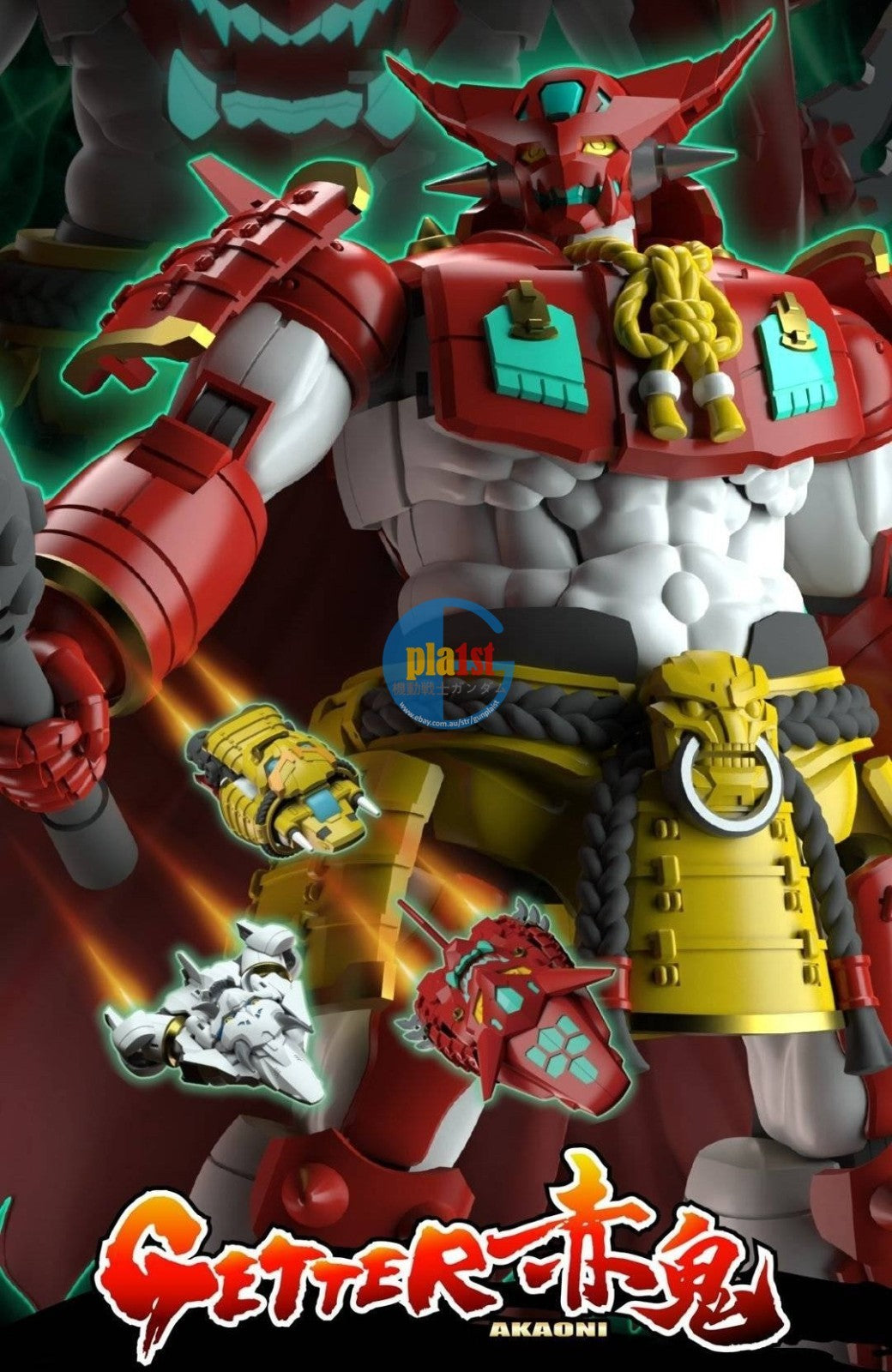 Brand New Iron Romance Super Robot Legend Getter-Akaoni Transforming F